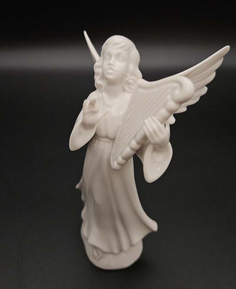 Vintage Dresden Germany Porcelain Angel Figurine – Harp Player ...