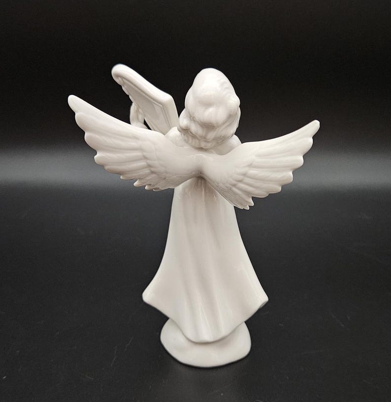 Vintage Dresden Germany Porcelain Angel Figurine – Harp Player ...