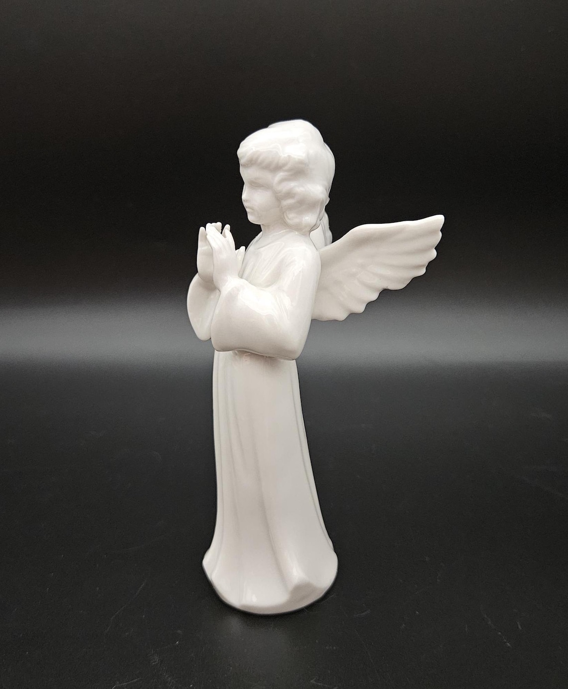 Vintage Dresden Germany White Porcelain Angel Figurine Conductor ...