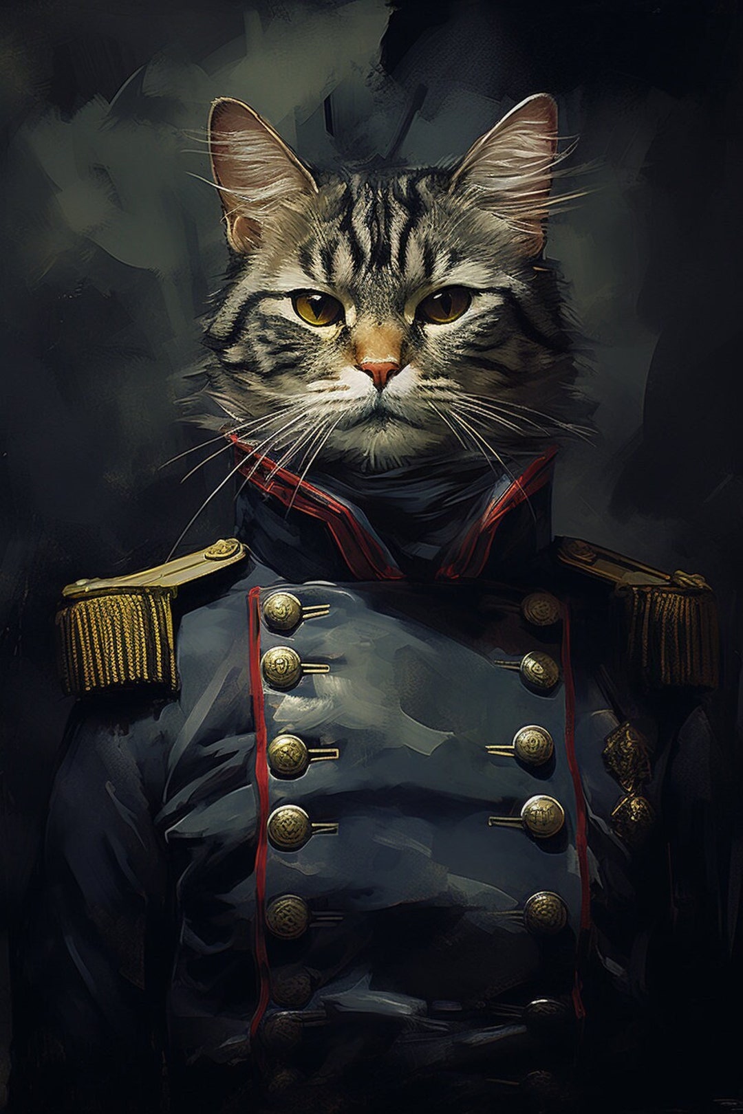 Cat General Portrait Digital Download Print, Wall Decor, Large ...