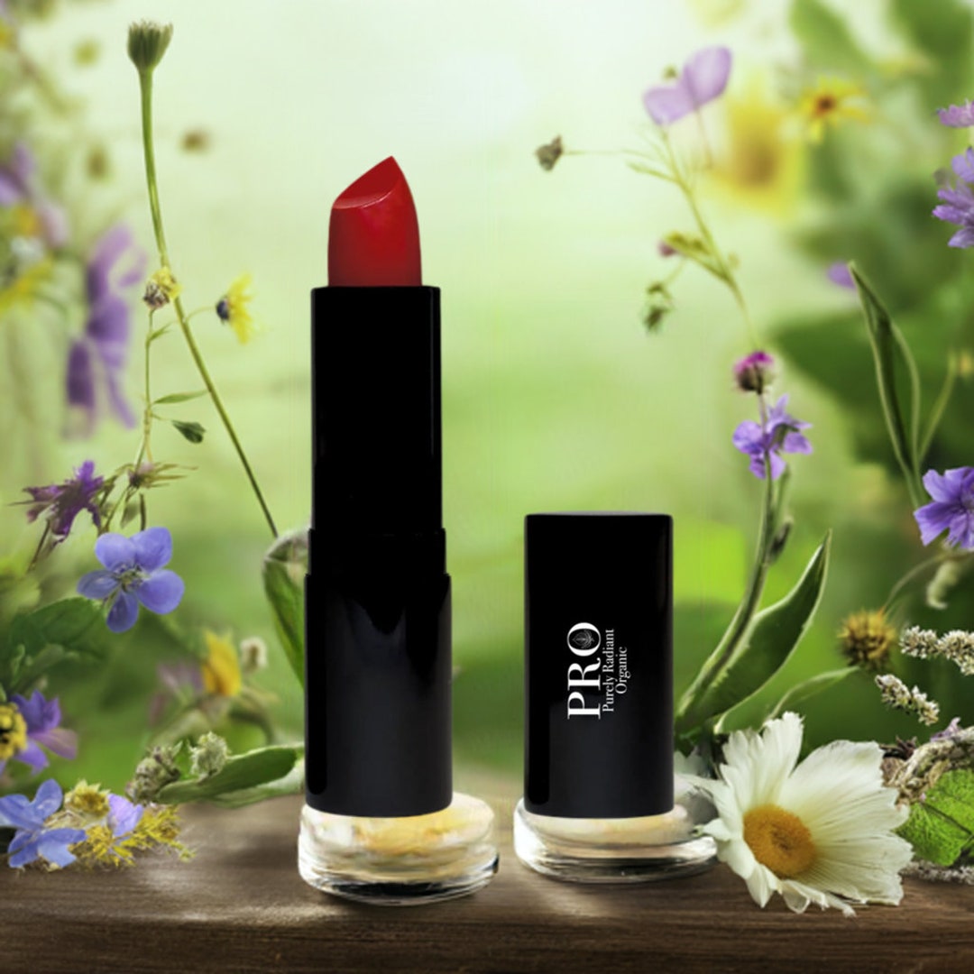 Organic Regal Red Luxury Cream Lipstick: Hydrating, Bold Color ...