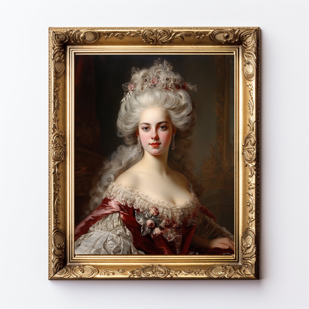 Rococo Royalty - Oil Painting, Portait, French, Antique, Vintage ...