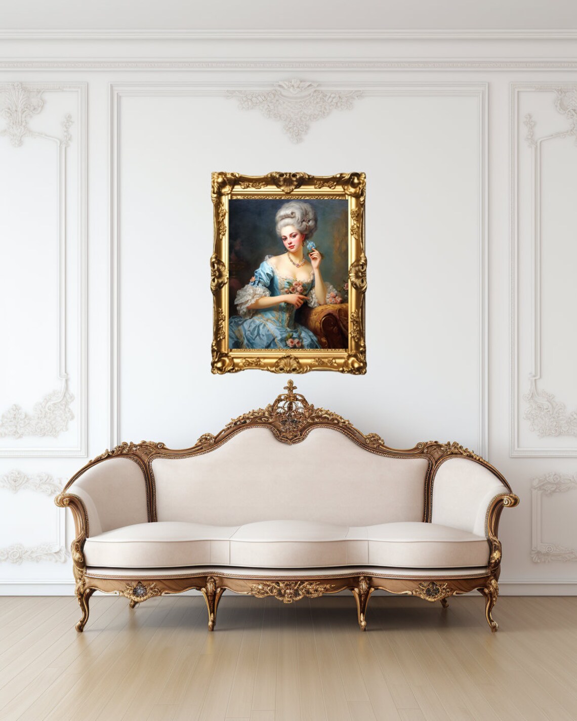 Marie Antoinette Rococo Beauty Art Print Oil Painting, Rococo ...