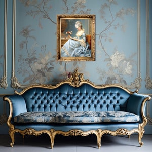 Rococo Lady Reading Marie Antoinette Art Print Renaissance, Victorian 5 ...