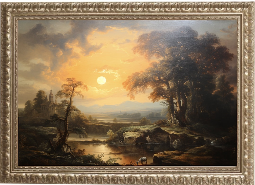Vintage Landscape Pastoral Rococo Landscape Oil Painting, Victorian - Etsy