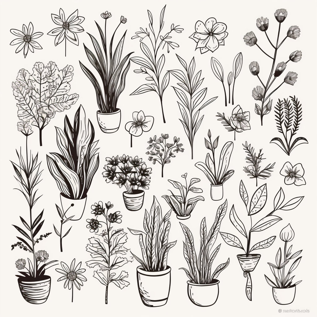 Plant Line Art - Etsy