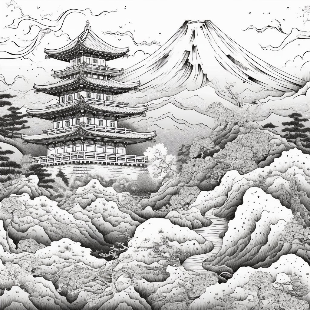 Japanese Line Art - Etsy