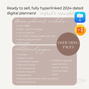 2024 Dated Planner Bundle, Digital Planner Bundle, PLR Planner to Sell ...