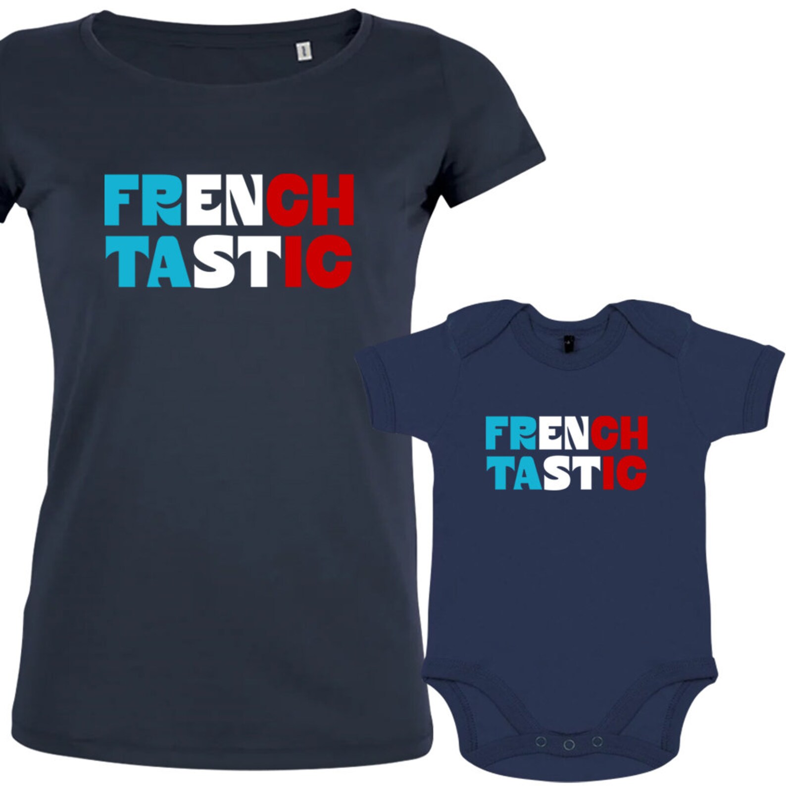 Frenchtastic Mom and Child Matching Premium Organic Cotton Family Set ...