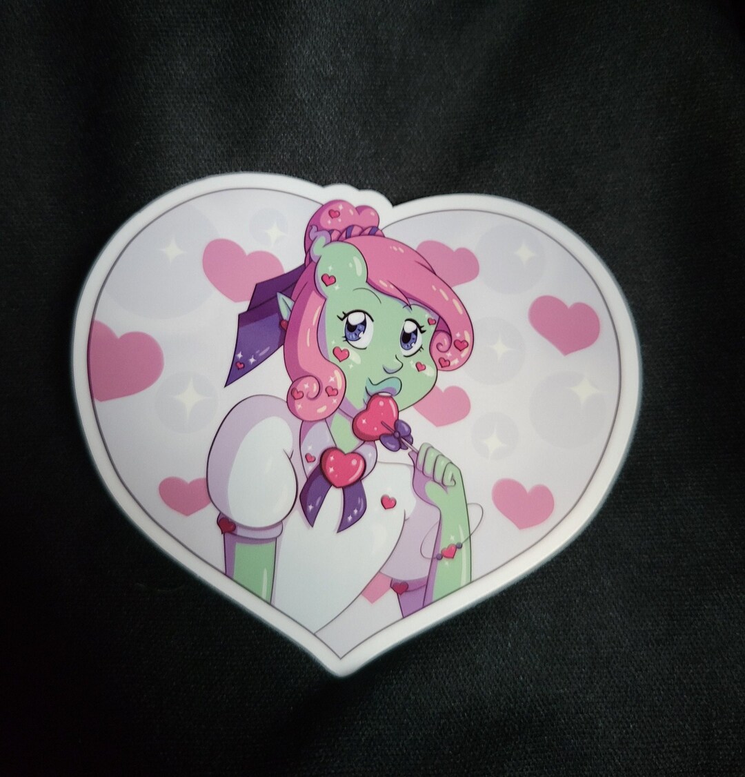 Cute Demon Girl Heart Sticker - Etsy