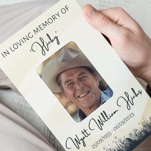 Funeral Program Template, Country & Western Memorial Service, Printable ...