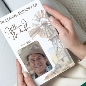 Country & Western Funeral Program, Memorial Service, Printable Order of ...