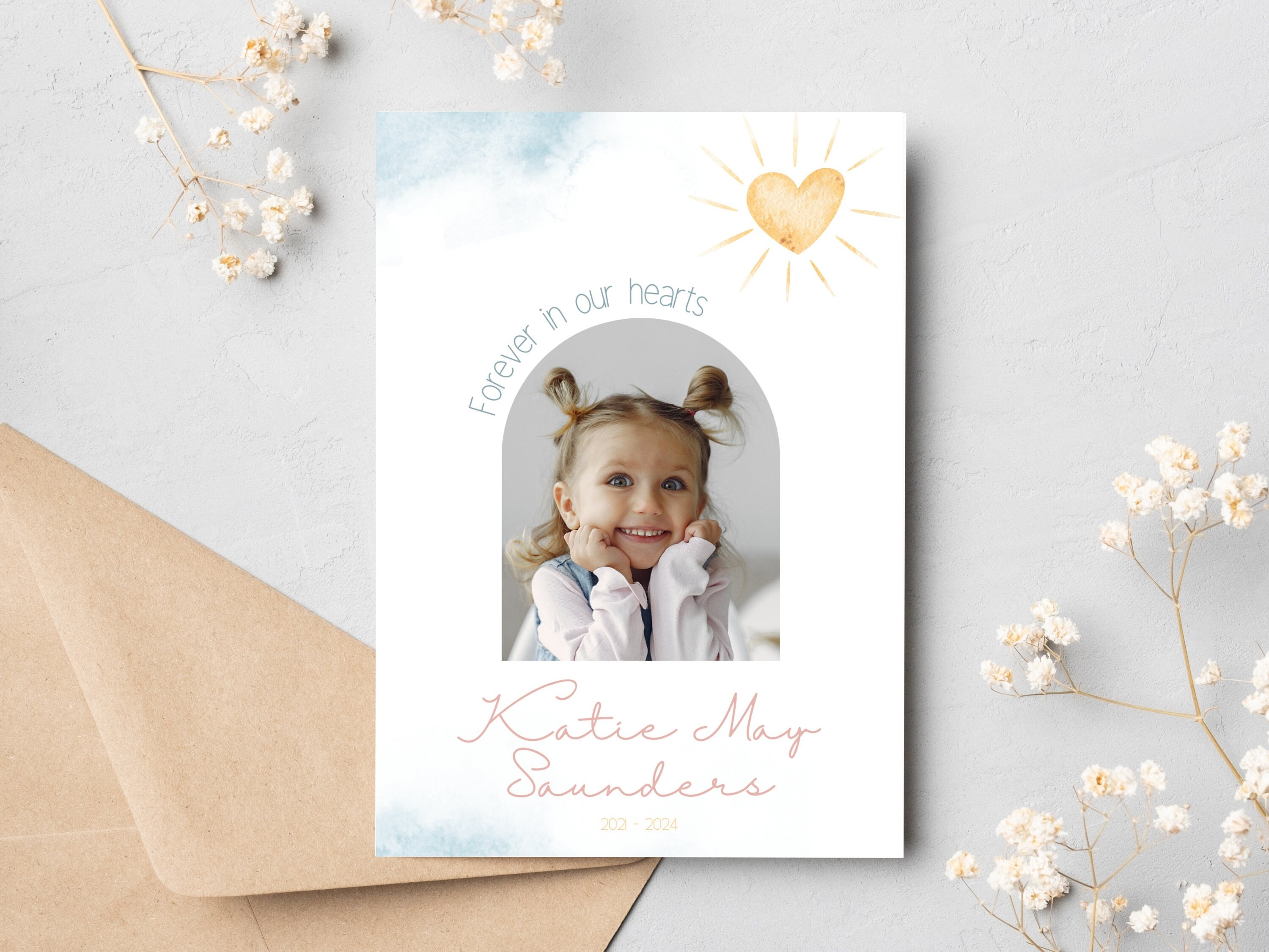 Kids Funeral Program, Child Memorial Service, Printable Order of ...