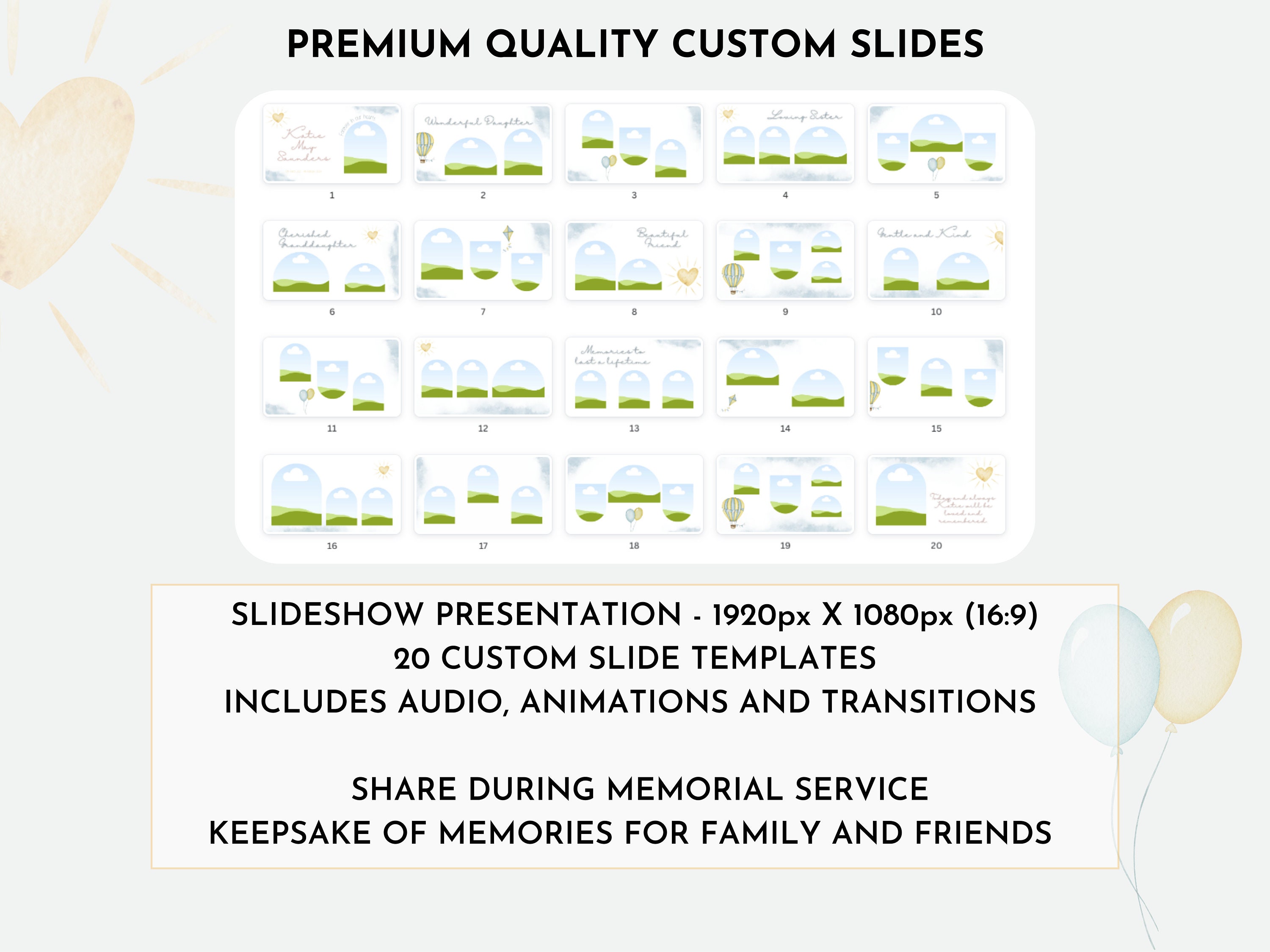 Kids Funeral Bundle, Child's Memorial Service Template, Celebration of ...