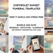 Chevrolet Sunset Funeral Program, Car Theme Memorial Service, Printable ...