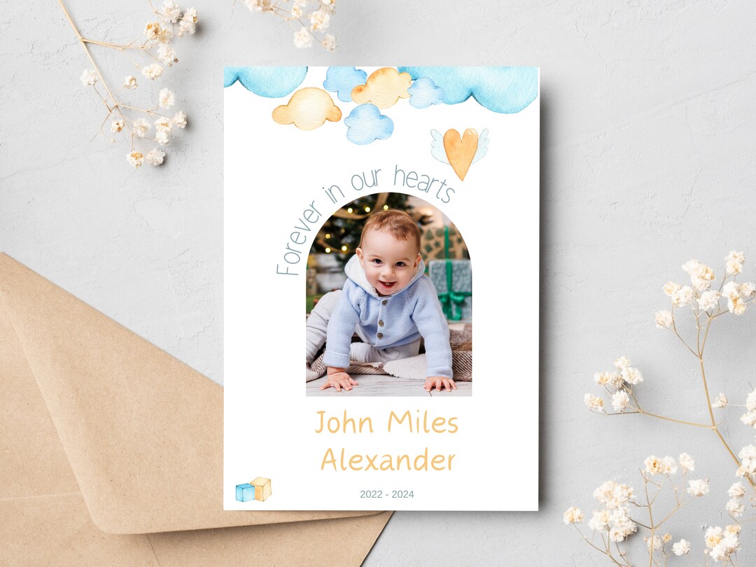 Kids Funeral Program, Child Memorial Service, Printable Order of ...