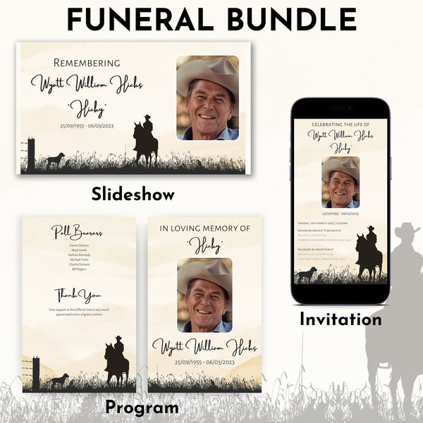 Funeral Program Template - Etsy