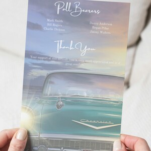 Chevrolet Sunset Funeral Program, Car Theme Memorial Service, Printable ...