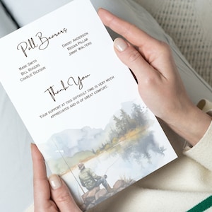 Forever Fishing Funeral Program, Fisherman Memorial Service, Printable ...