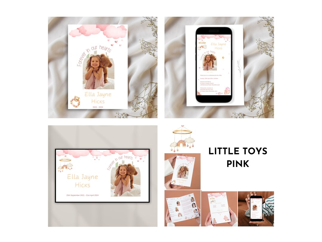 Kids Funeral Bundle, Child's Memorial Service Template, Celebration of ...