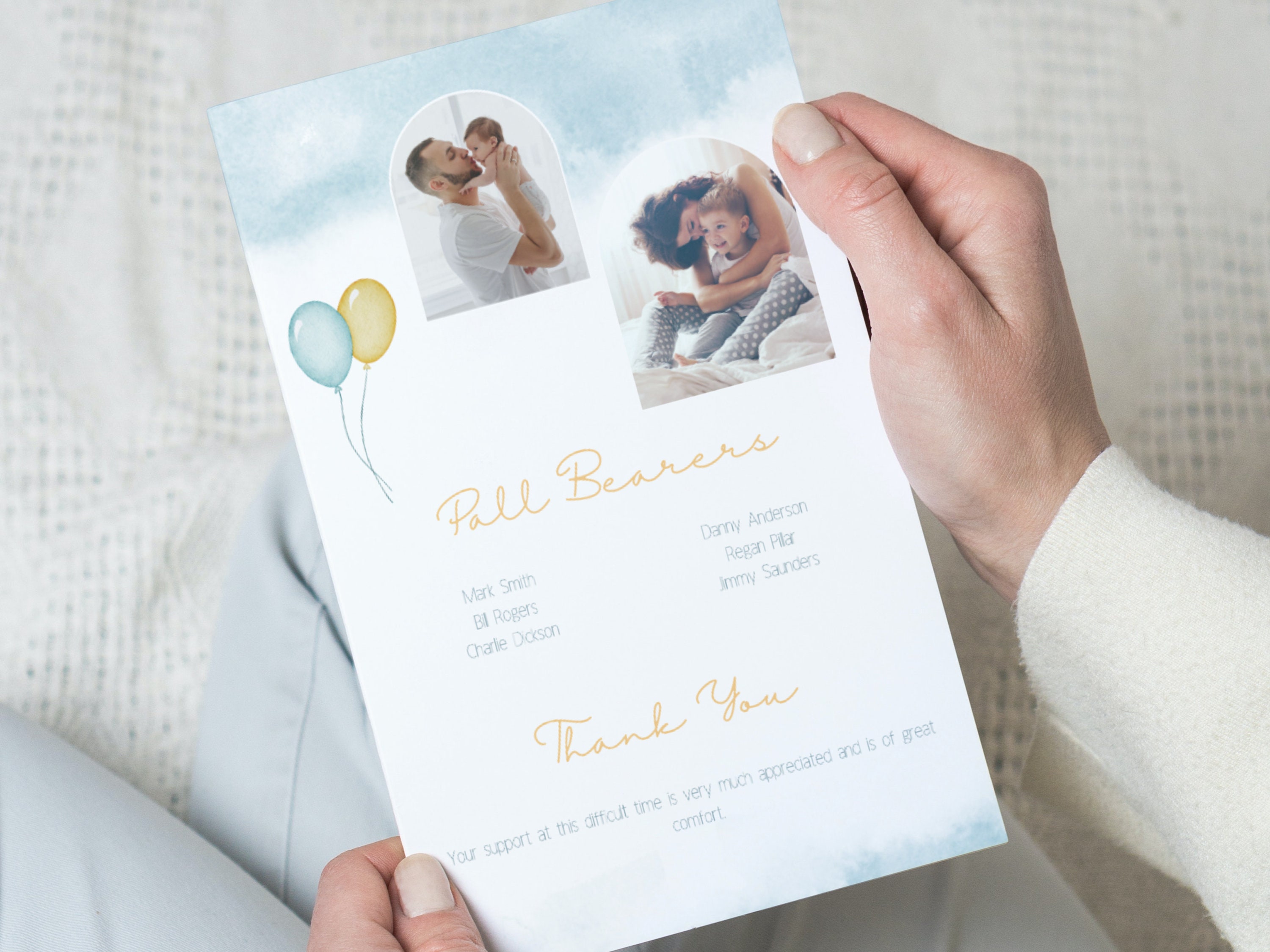 Kids Funeral Program, Child Memorial Service, Printable Order of ...