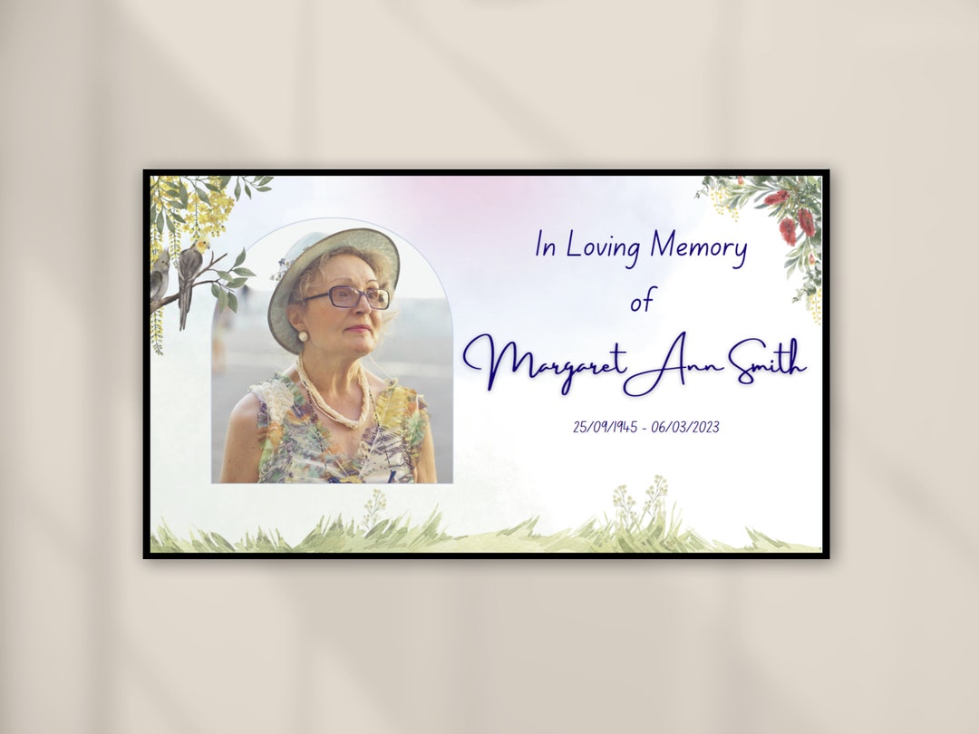 Floral Birds Funeral Slideshow, Memorial Video, Funeral Keepsake ...