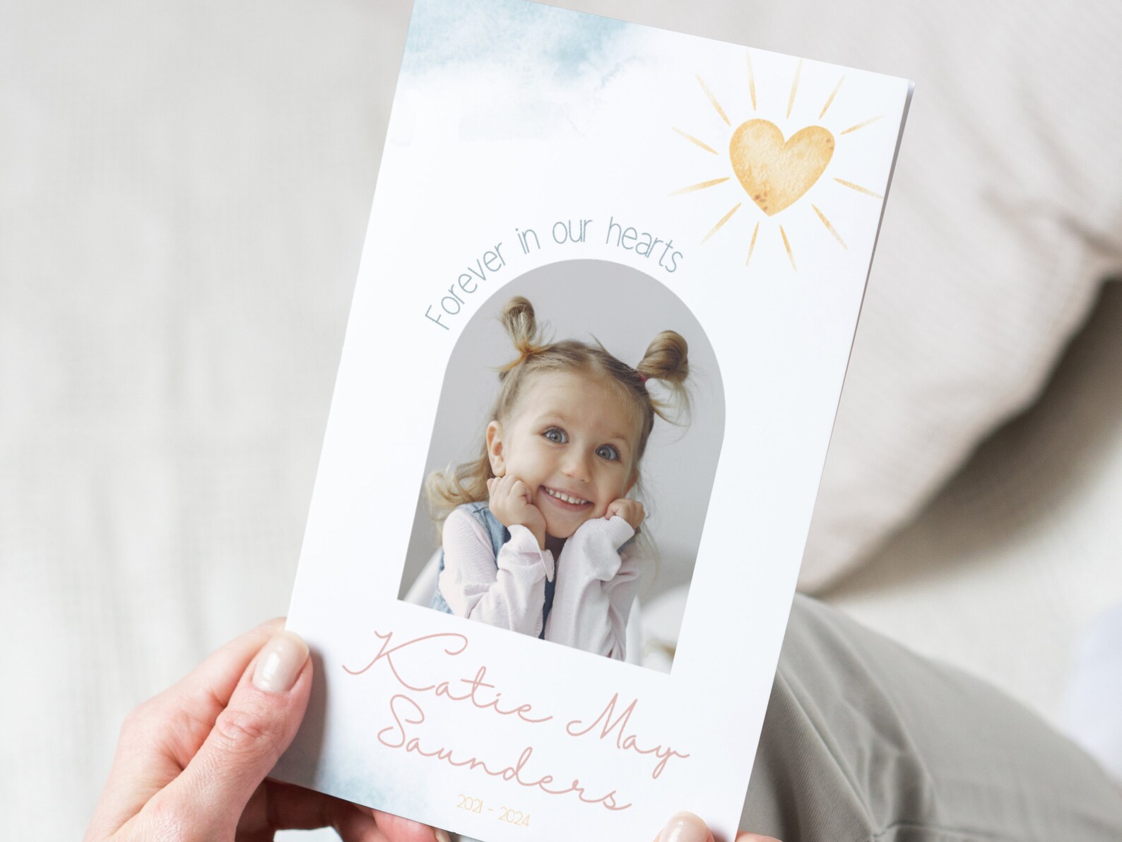 Kids Funeral Program, Child Memorial Service, Printable Order of ...