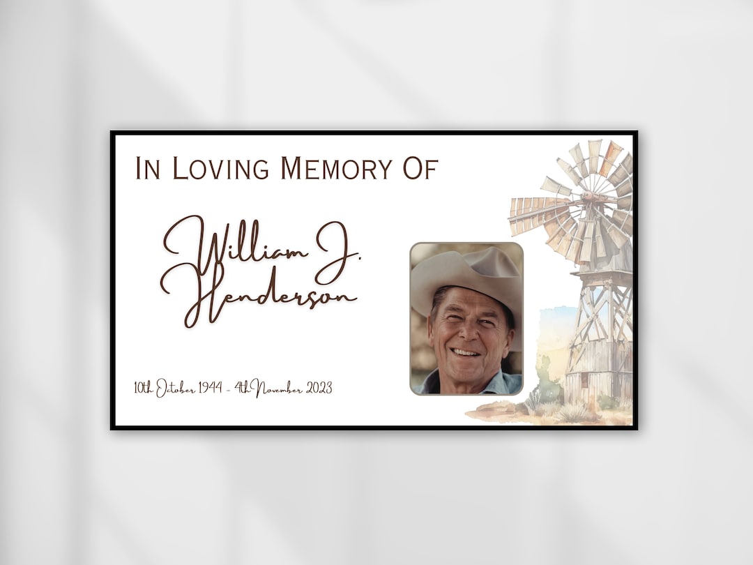 Country & Western Funeral Slideshow, Cowboy Memorial Video, Funeral ...