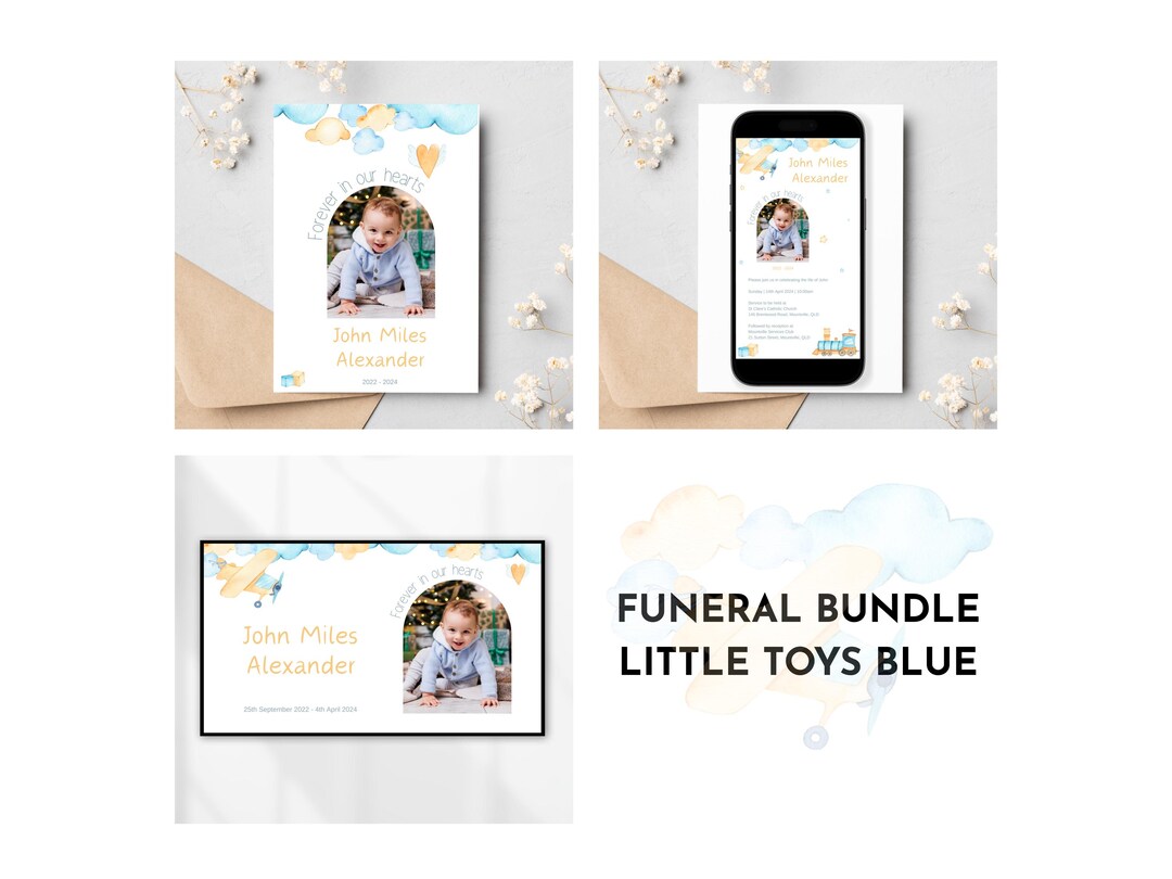 Kids Funeral Bundle, Child's Memorial Service Template, Celebration of ...
