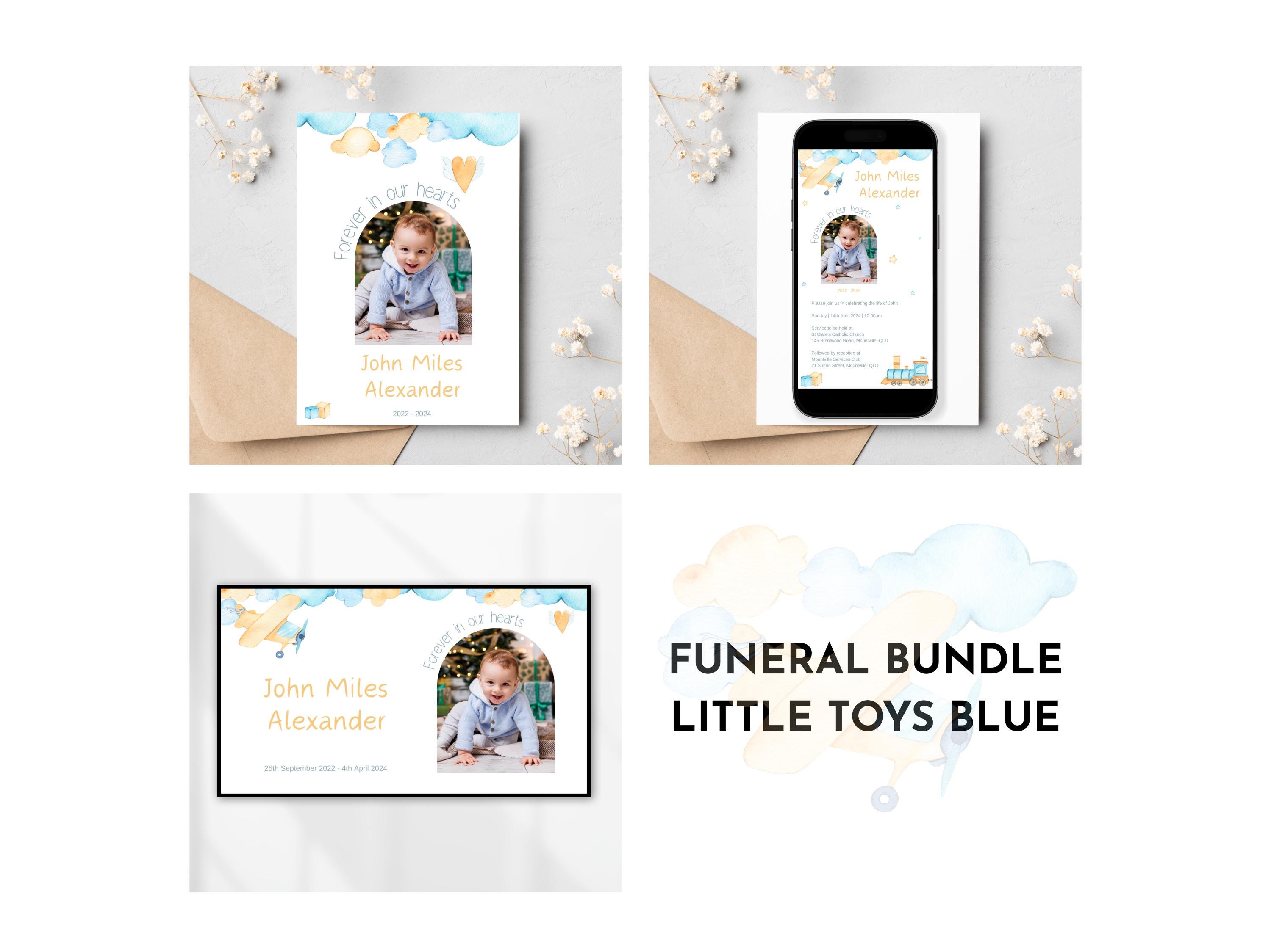Kids Funeral Bundle, Child's Memorial Service Template, Celebration of ...