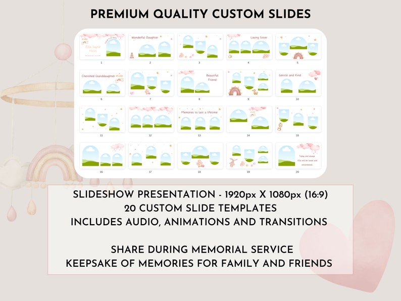 Kids Funeral Bundle, Child's Memorial Service Template, Celebration of ...