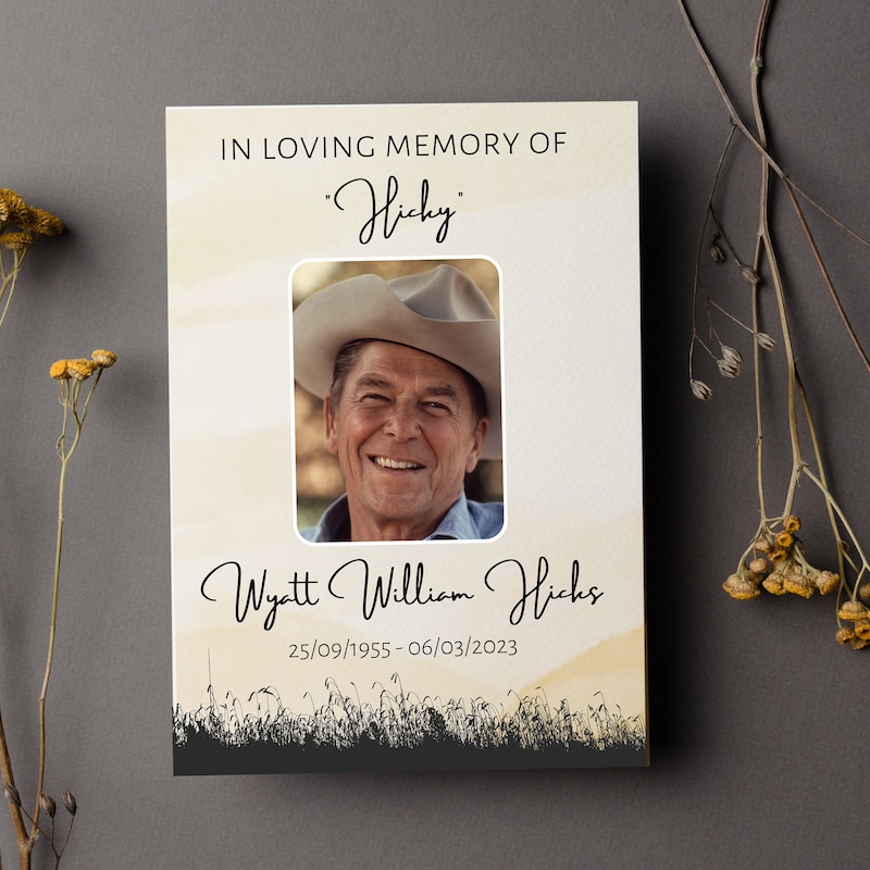 Funeral Program Template - Etsy