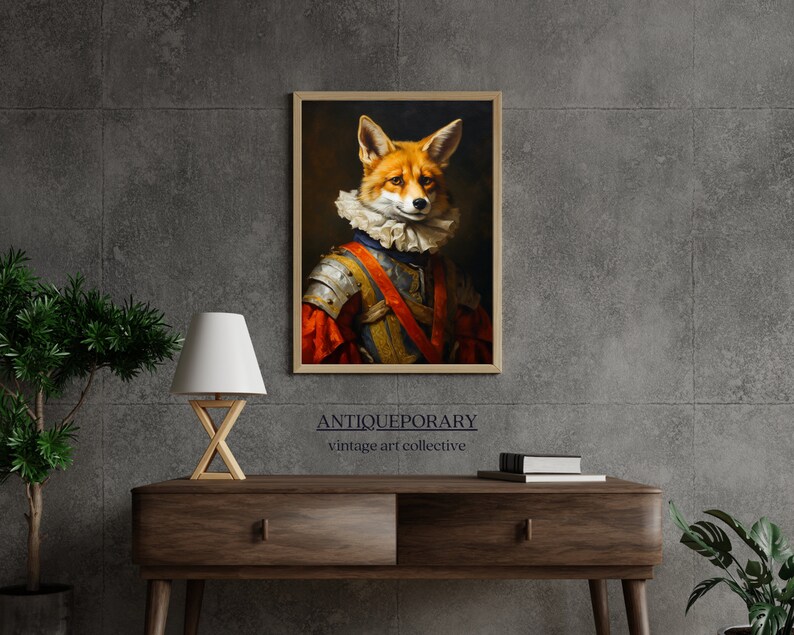 Victorian Animal Portrait, Dressed Animal Prints, Royal Fox Poster ...