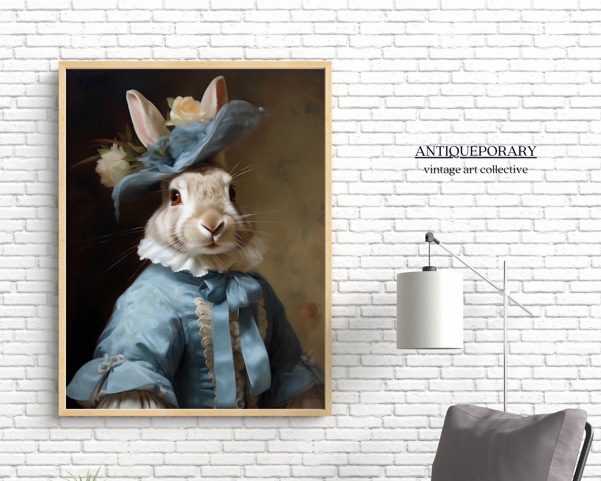 Victorian Animal Portrait, Dressed Animal Prints, Royal Rabbit Poster ...