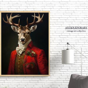 Victorian Animals Portrait, Royal Animal Painting, Royal Deer Print ...