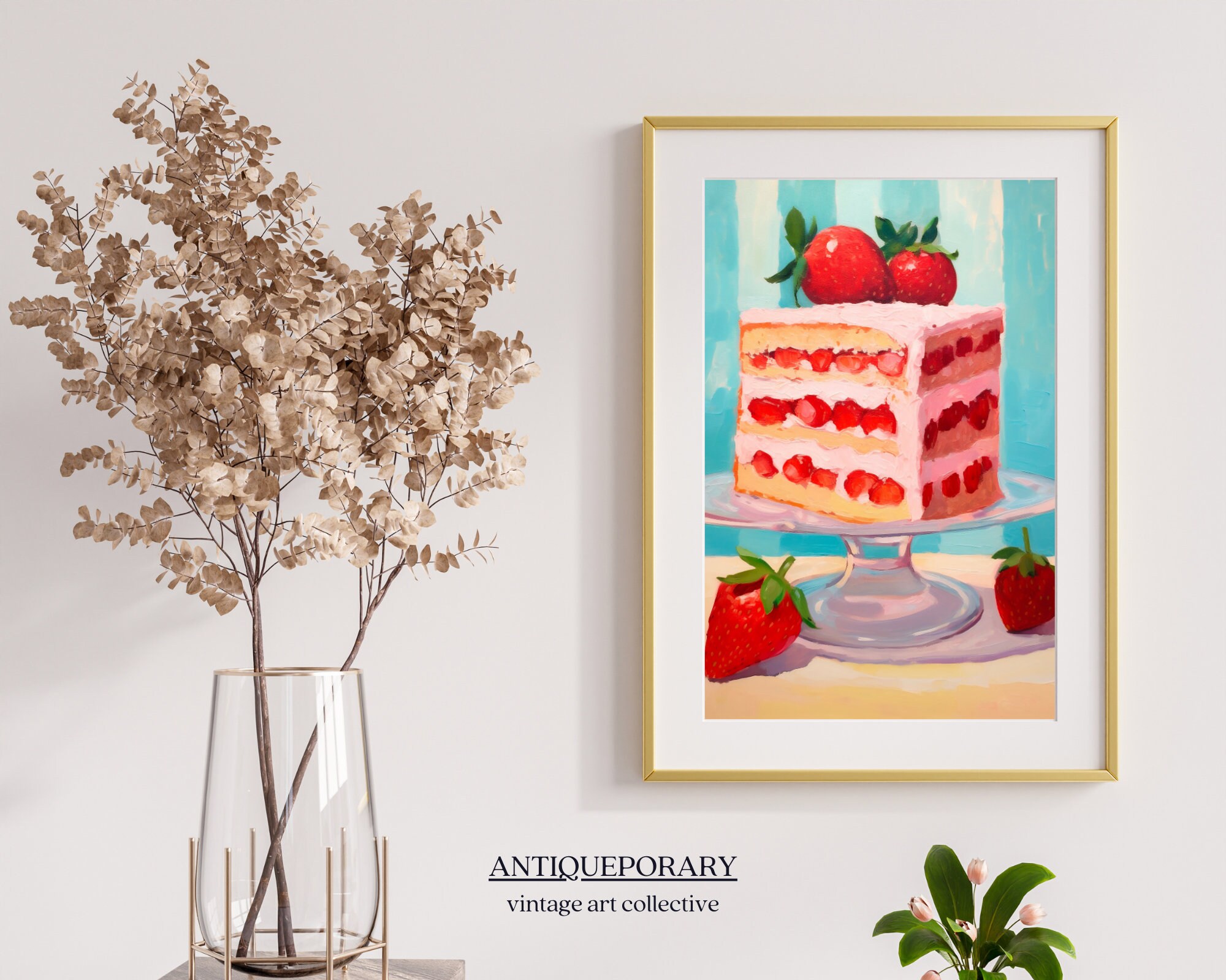 Colorful Cake Oil Painting Pop Art Print Contemporary Still - Etsy