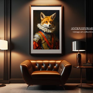Victorian Animal Portrait, Dressed Animal Prints, Royal Fox Poster ...