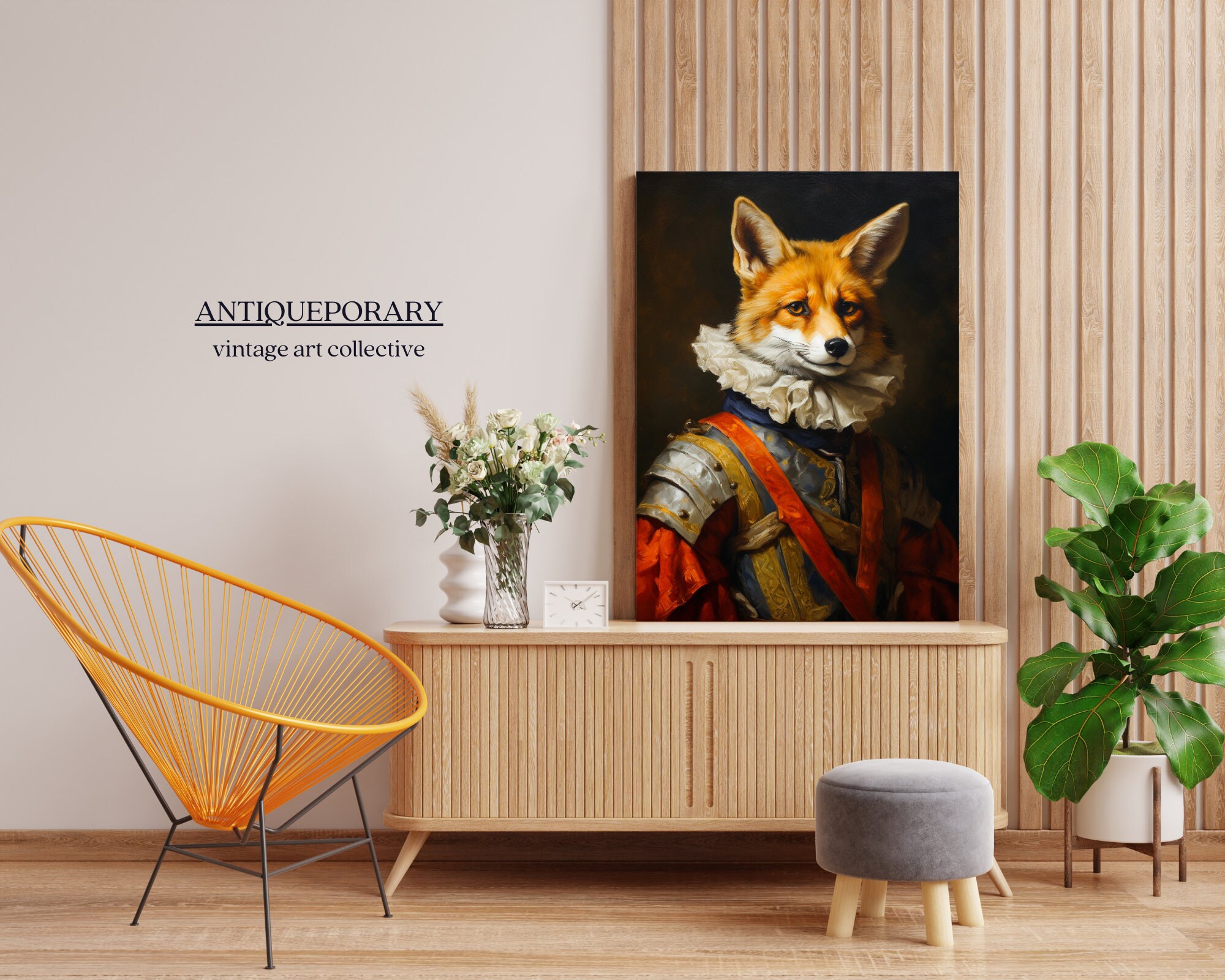 Victorian Animal Portrait, Dressed Animal Prints, Royal Fox Poster ...