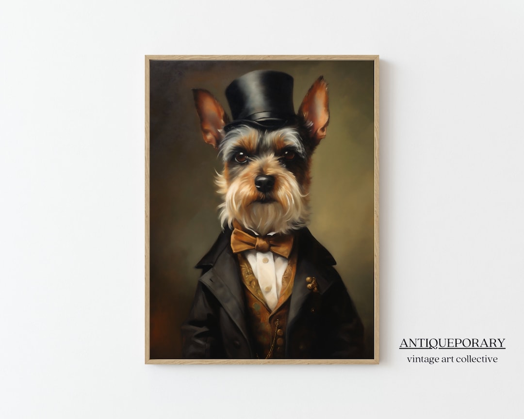 Victorian Animal Portrait, Dressed Animal Print, Royal Dog Poster, Pet ...
