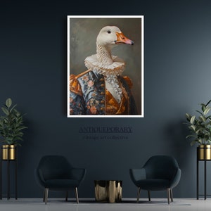 Victorian Animals Portrait, Royal Goose Vintage Print, Dressed Animal ...