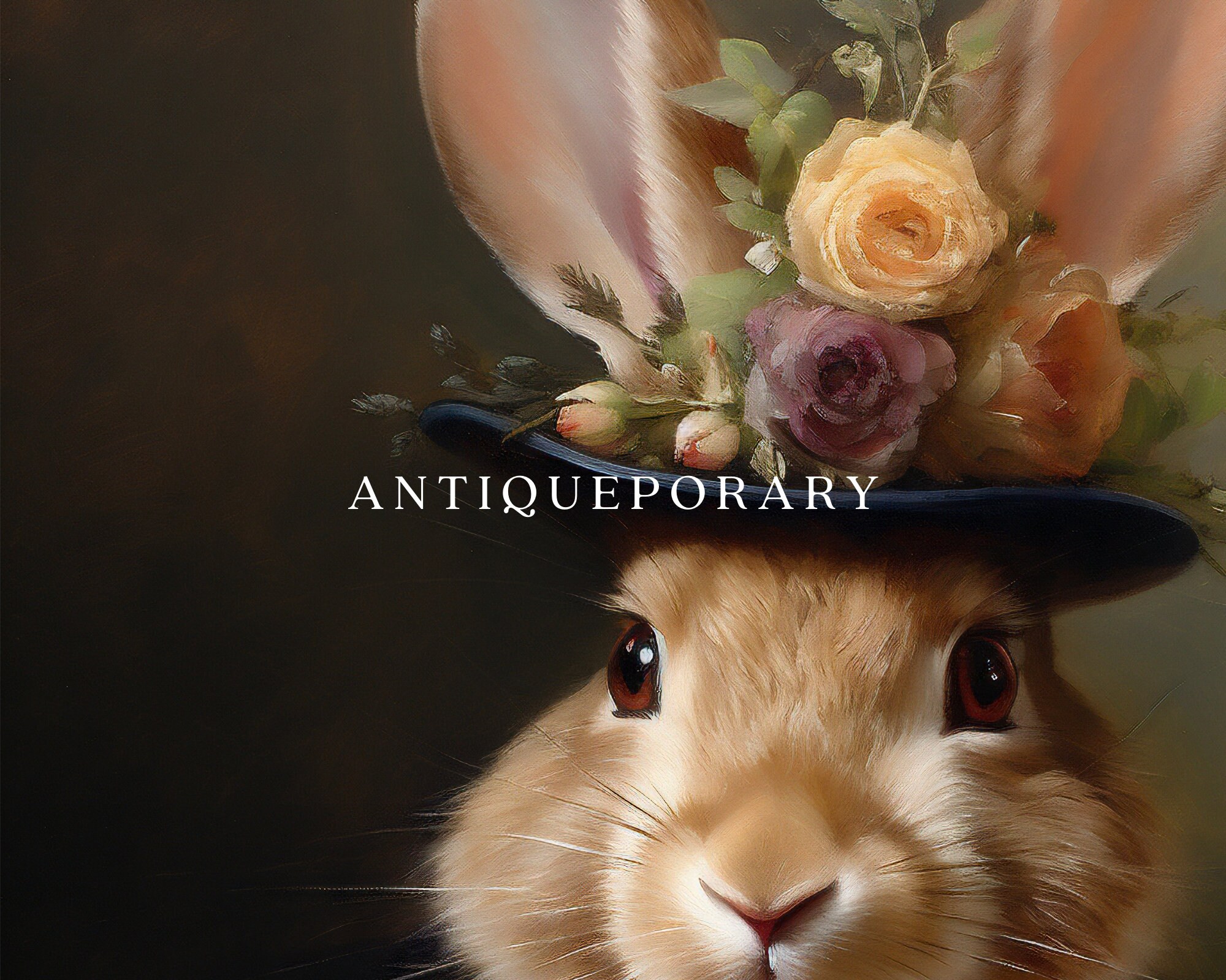 Rabbit Vintage Portrait Victorian Animal Portrait Dressed - Etsy