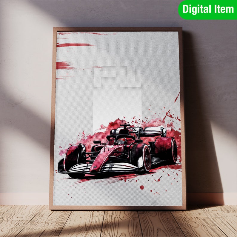 Formula 1 Print, F1 Car Print, Car Poster, Automotive Wall Art, Vehicle ...