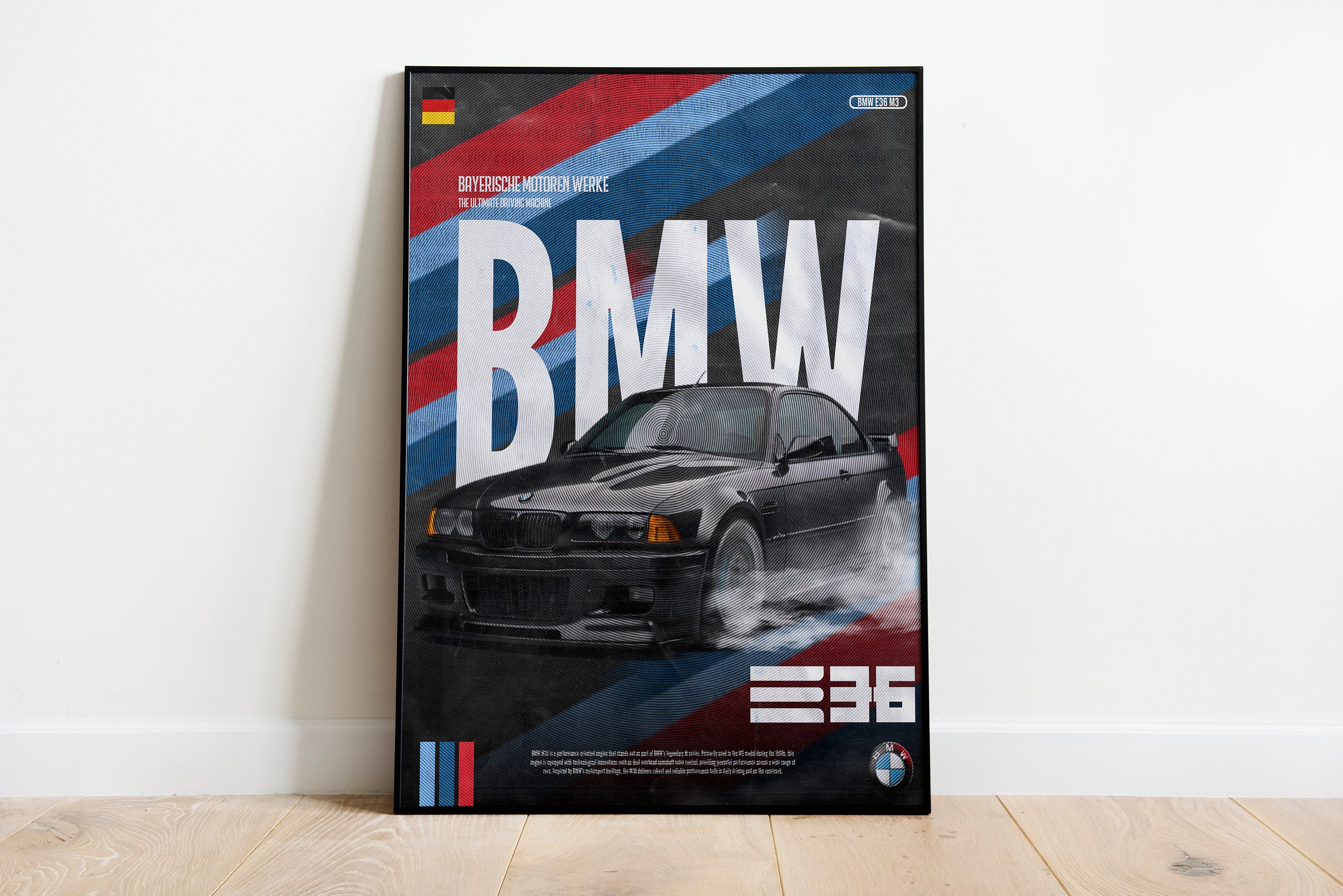 Bmw E36 Car Poster, M3 Car Poster Digital Print, Car Poster Print, M ...