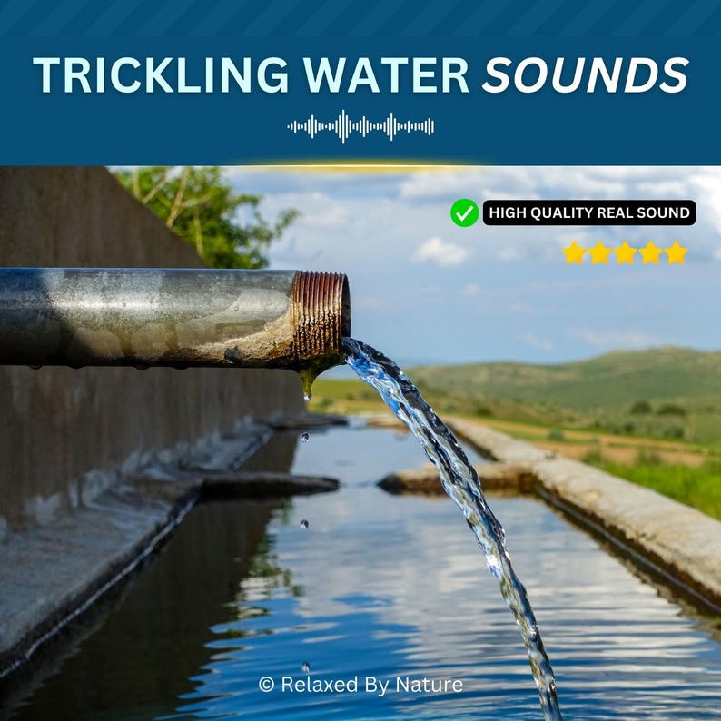 6-hour Trickling Water Sound Effect - Gentle Flowing Nature Sounds ...