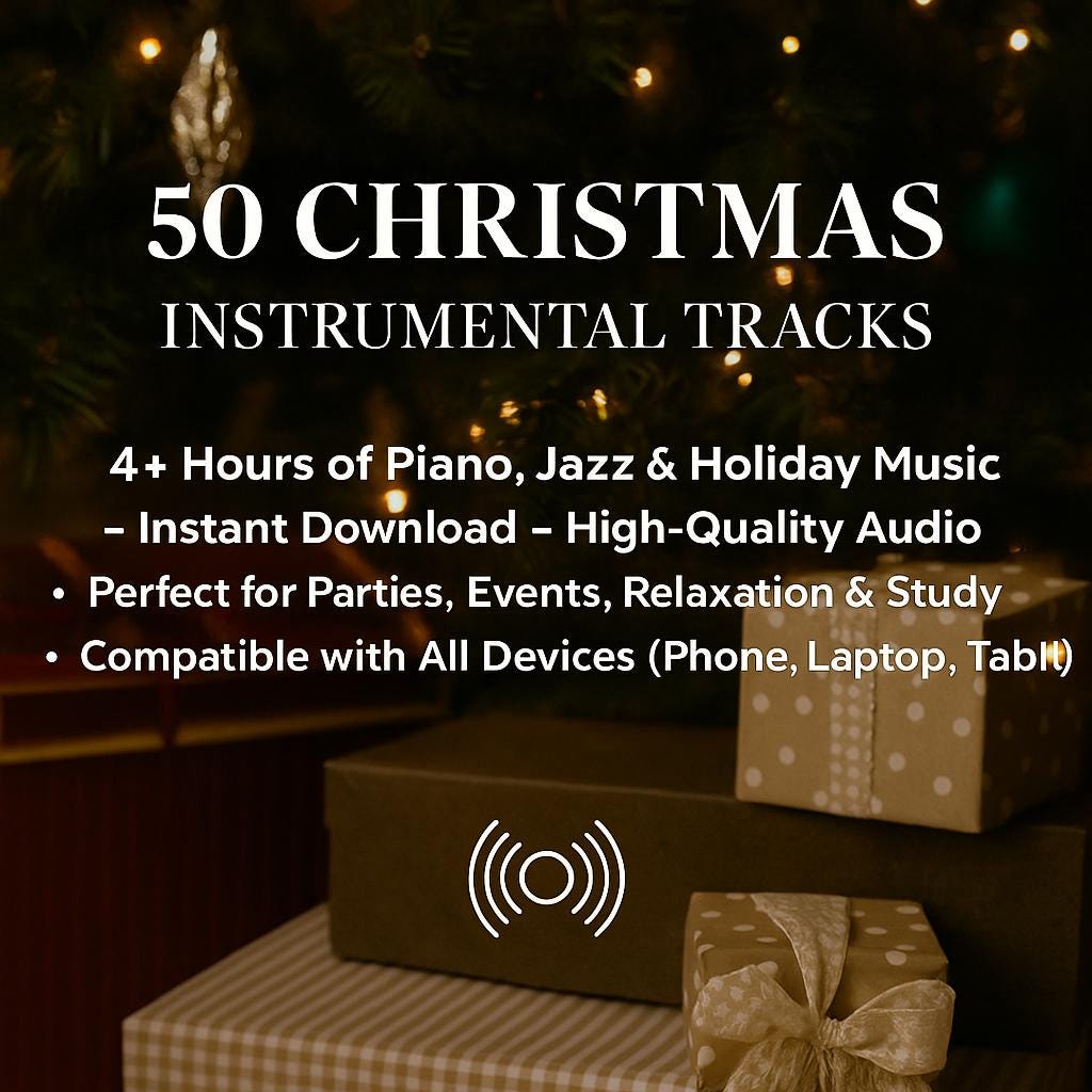 50 Christmas Instrumental Tracks – 4+ Hour Holiday Music Bundle | Piano ...