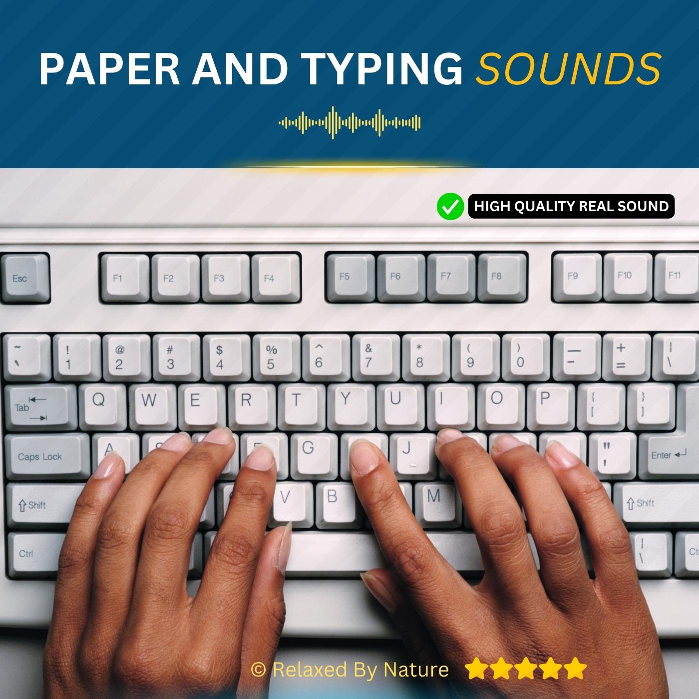 6-hour Typing and Paper Sounds Audio Download | Data Entry Background ...