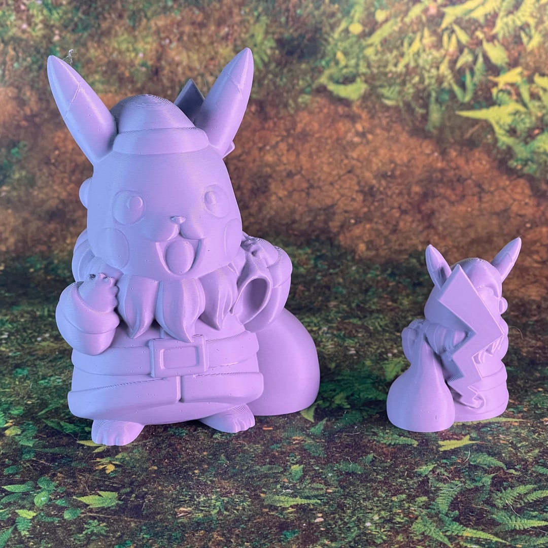 Christmas Pikachu! 100% Recycled Plastic 3D Printed Cute Pokémon! 3D ...