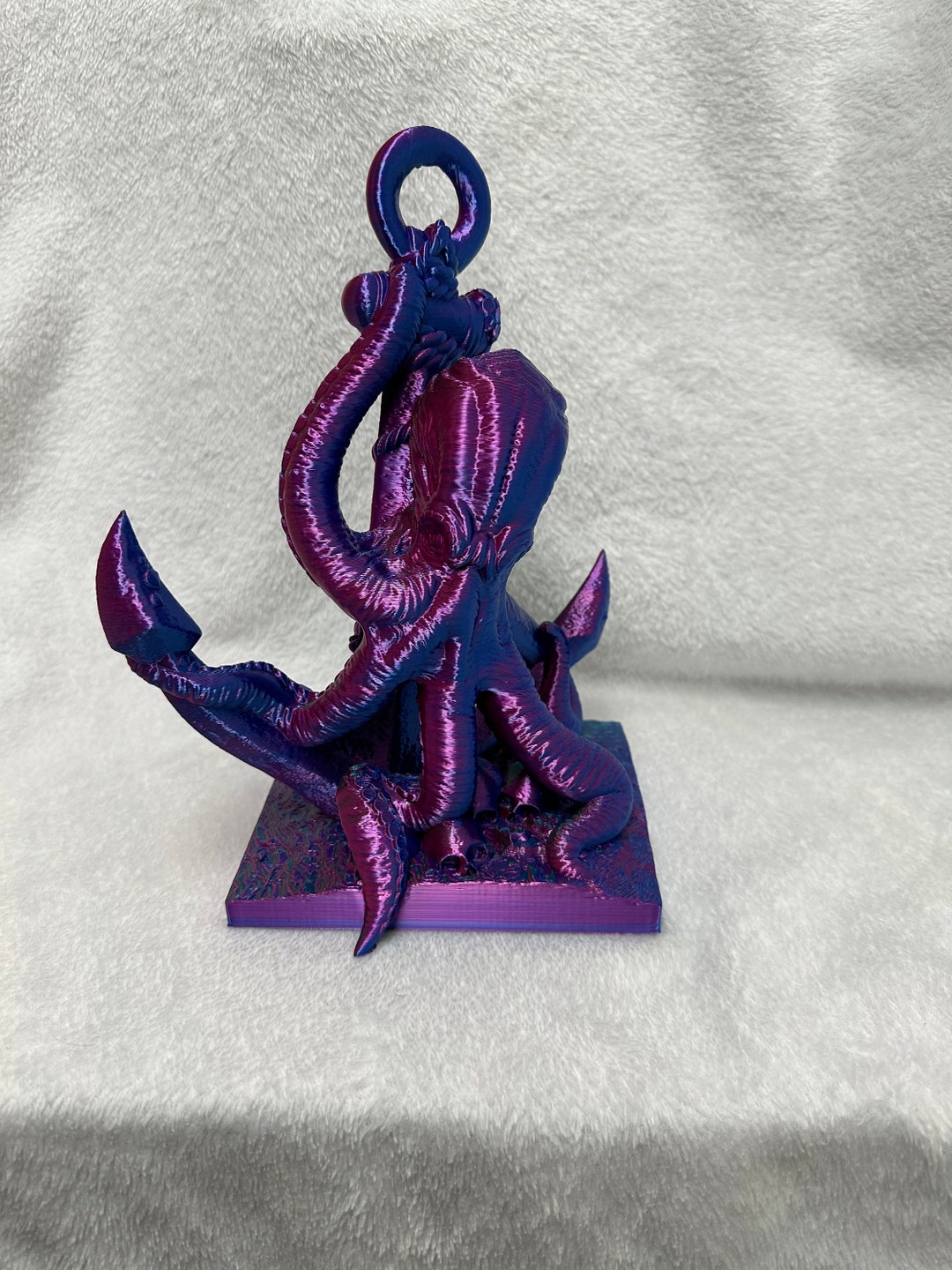 Octopus and Anchor Decor - 3D Printed PLA Sculpture for House or ...