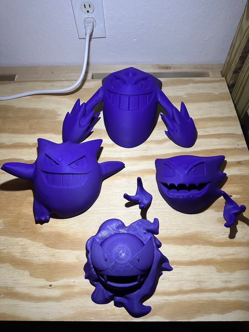 Gastly Mega Gengar 3D Prints for Wall - Etsy