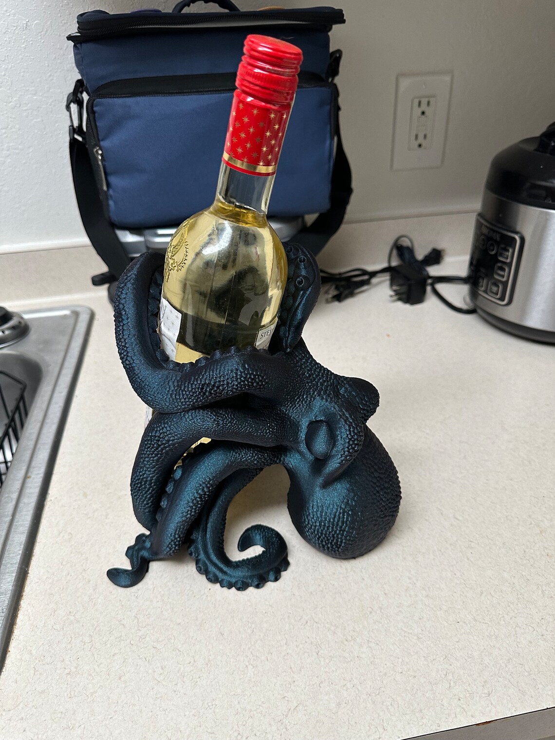 3D Printed Octopus Wine Holder Display 750ml Bottles - Etsy